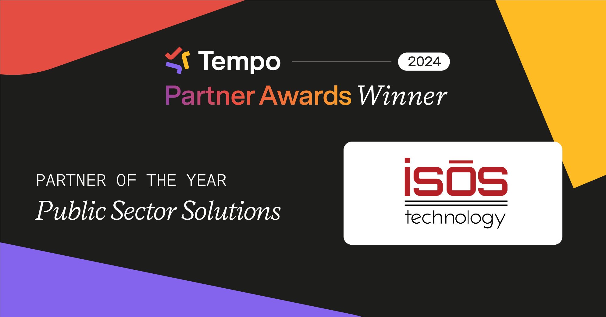 Isos Federal Named Tempo’s Public Sector Solutions Leader of the Year